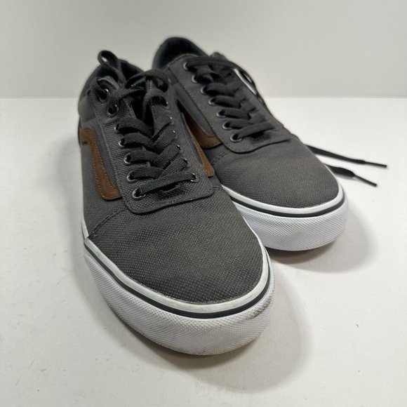 Vans | Shoes | Vans Grey Denim Brown Trim 5074 Mens Off The Wall Skate ...